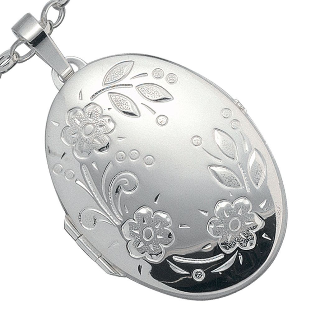 Sehr großes Medaillon oval, 925 Sterling Silber Schmuck, Ketten ... Sehr großes Medaillon oval, 925 Sterling Silber Schmuck, Ketten ...